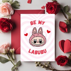 Labubu Valentines Day Card | Cute Monster Valentines | Downloadable ...