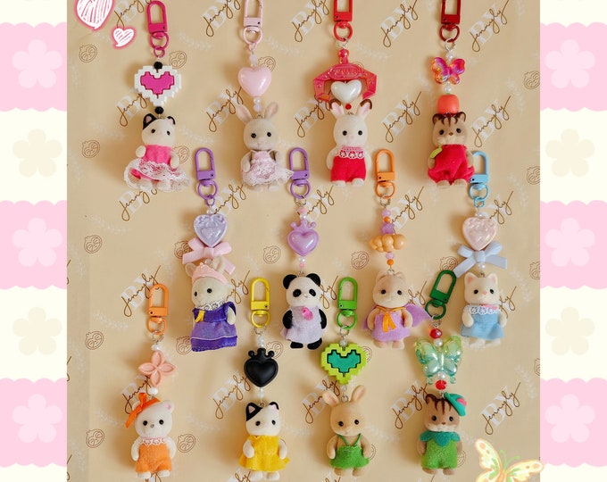 Sylvanian Families - Calico Critters Car Seat Keychain - Etsy Canada