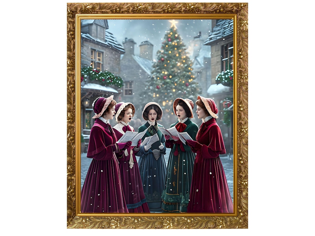 Downloadable Victorian Carol Singers Print - Christmas Wall Art ...