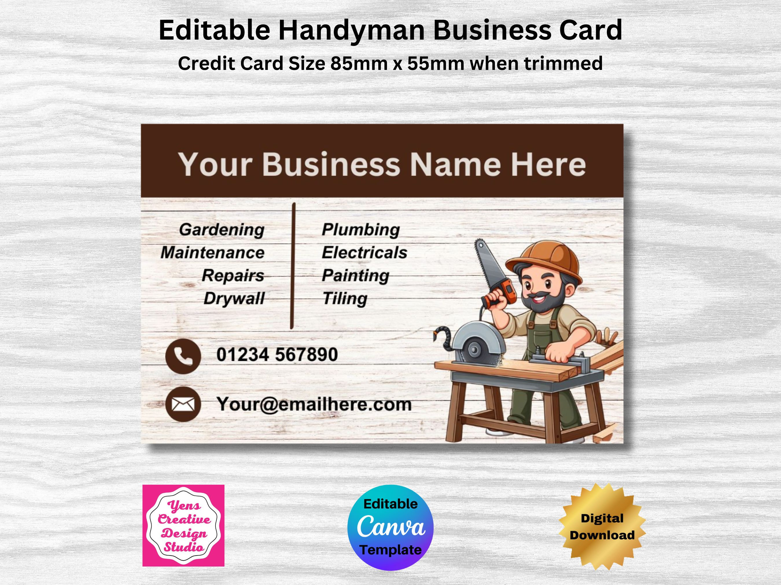 Handyman Business Card Clip Art Handyman Business Cards Templates