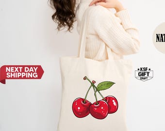 Cherry Tote Bag - Etsy