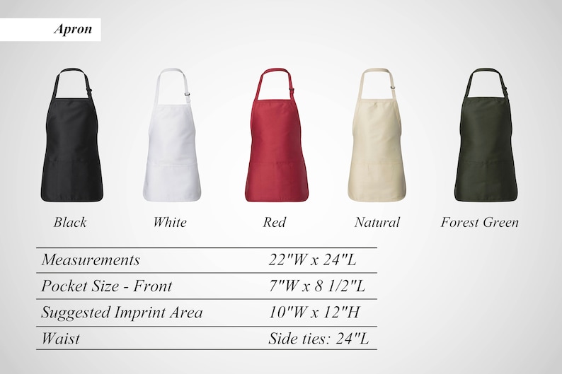 Custom Women's Apron: Personalized Kitchen Gift - Etsy