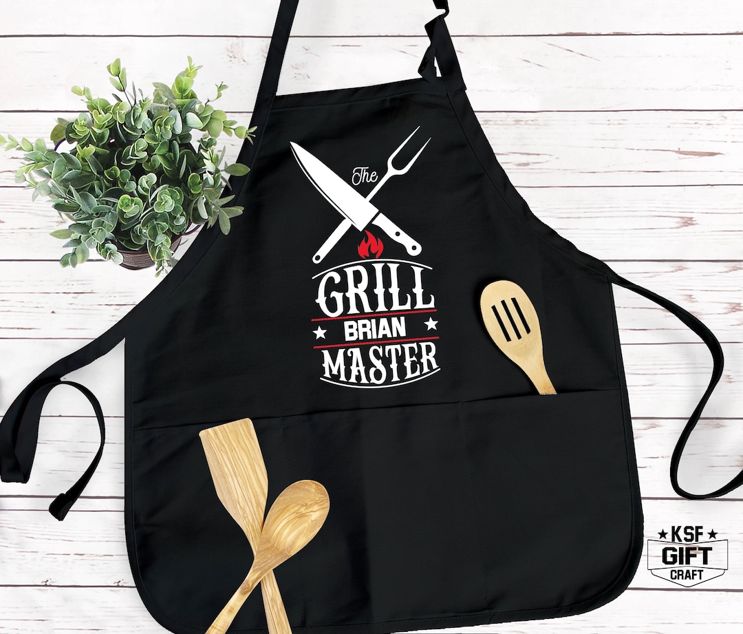 Custom BBQ Apron, Chef Daddy Apron, Father's Day Gift, Custom Mens Apron, Grill Apron for Men ...