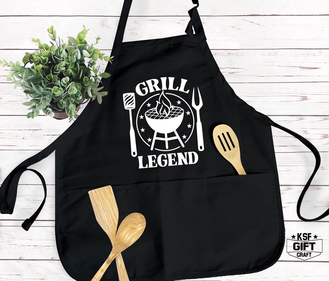 Grill Legend Apron, Chef Daddy Apron, Father's Day Gift, Custom Mens ...