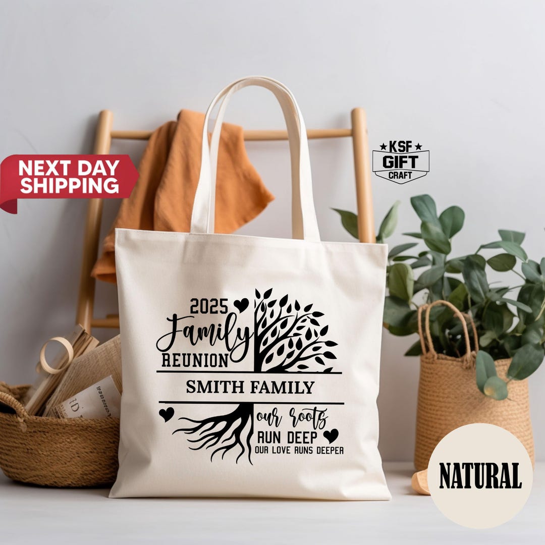 Personalized Family Reunion Tote Bag: Family Tree Bags - Etsy