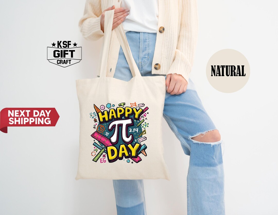 Happy Pi Day Tote Bag, Mathematics Gift, Pi Lover Bags - Etsy