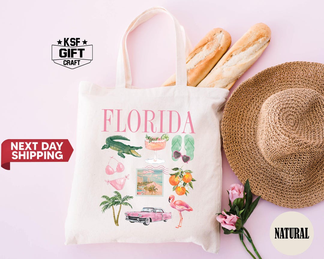 Florida Essentials Tote Bag: Summer Totes - Etsy
