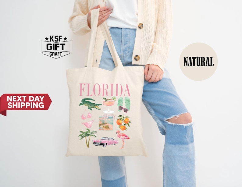 Florida Essentials Tote Bag: Summer Totes - Etsy