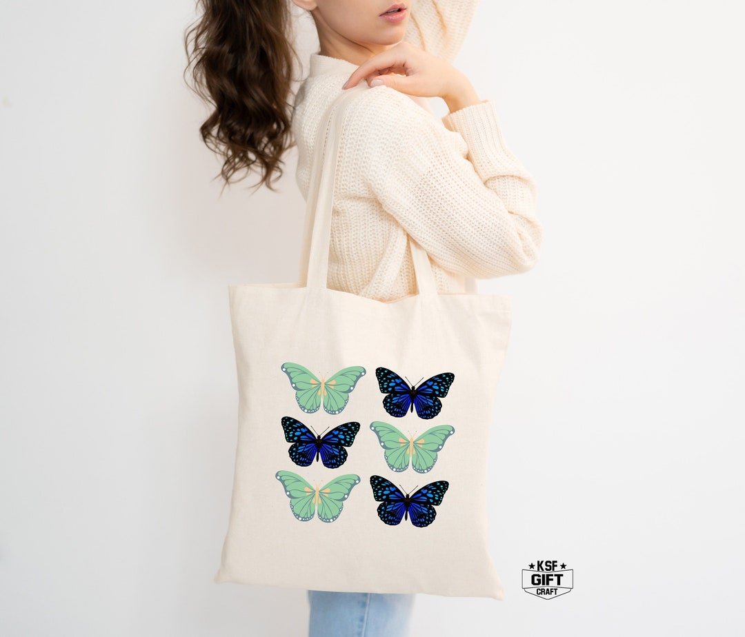 Butterfly Tote Bag, Canvas Tote Bags for Women, Butterfly Tote Gift for ...