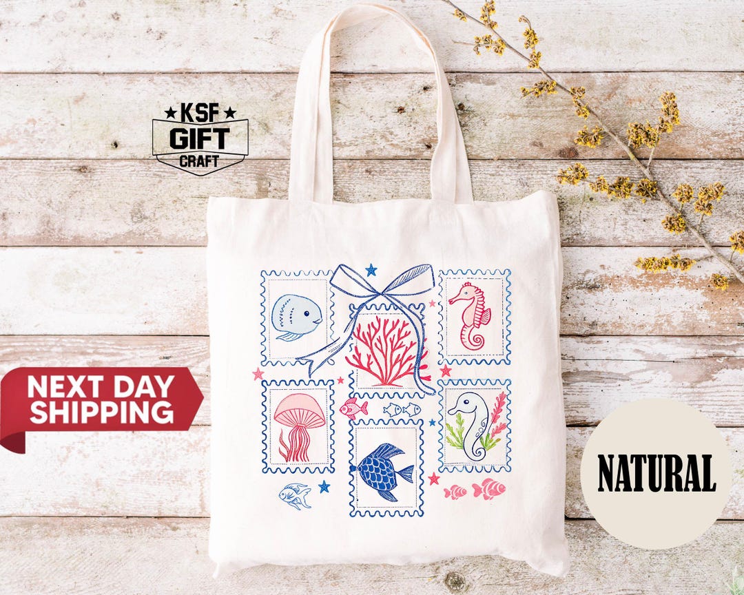 Ocean Essentials Tote Bag, Under the Sea Tote Bag, Animal Tote Bag ...