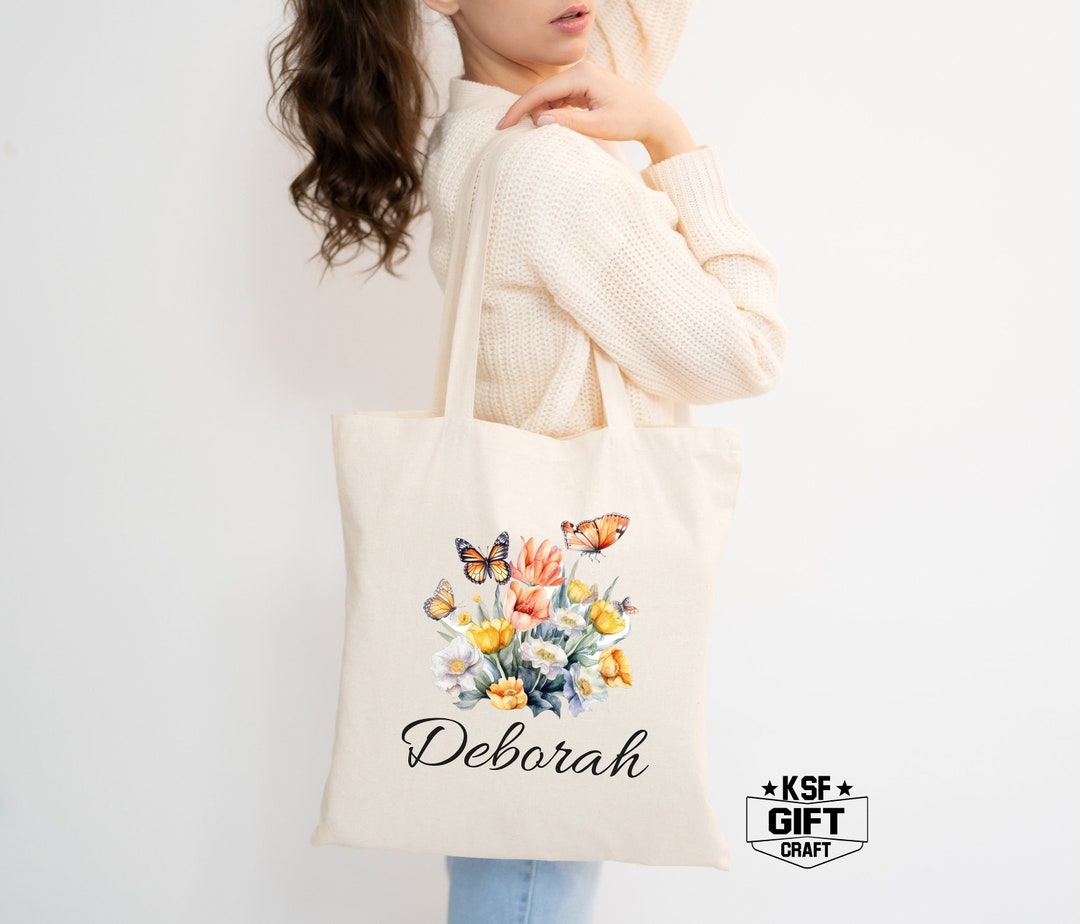 Personalized Name Tote Bag, Bridesmaid Totes, Welcome Wedding Tote ...