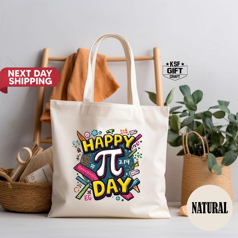 Happy Pi Day Tote Bag, Mathematics Gift, Pi Lover Bags - Etsy