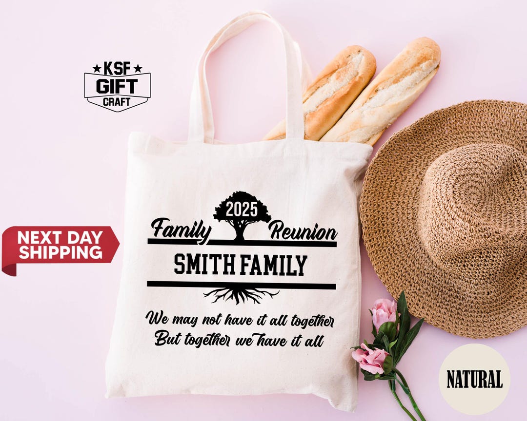 Personalized Family Reunion Tote Bag: Custom Name, Vacation Gift - Etsy