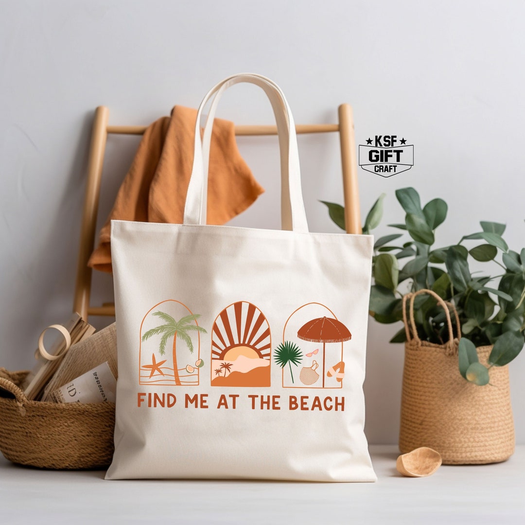 Find Me at the Beach Tote Bag, Cute Summer Tote Bag, Beach Lovers Gift ...