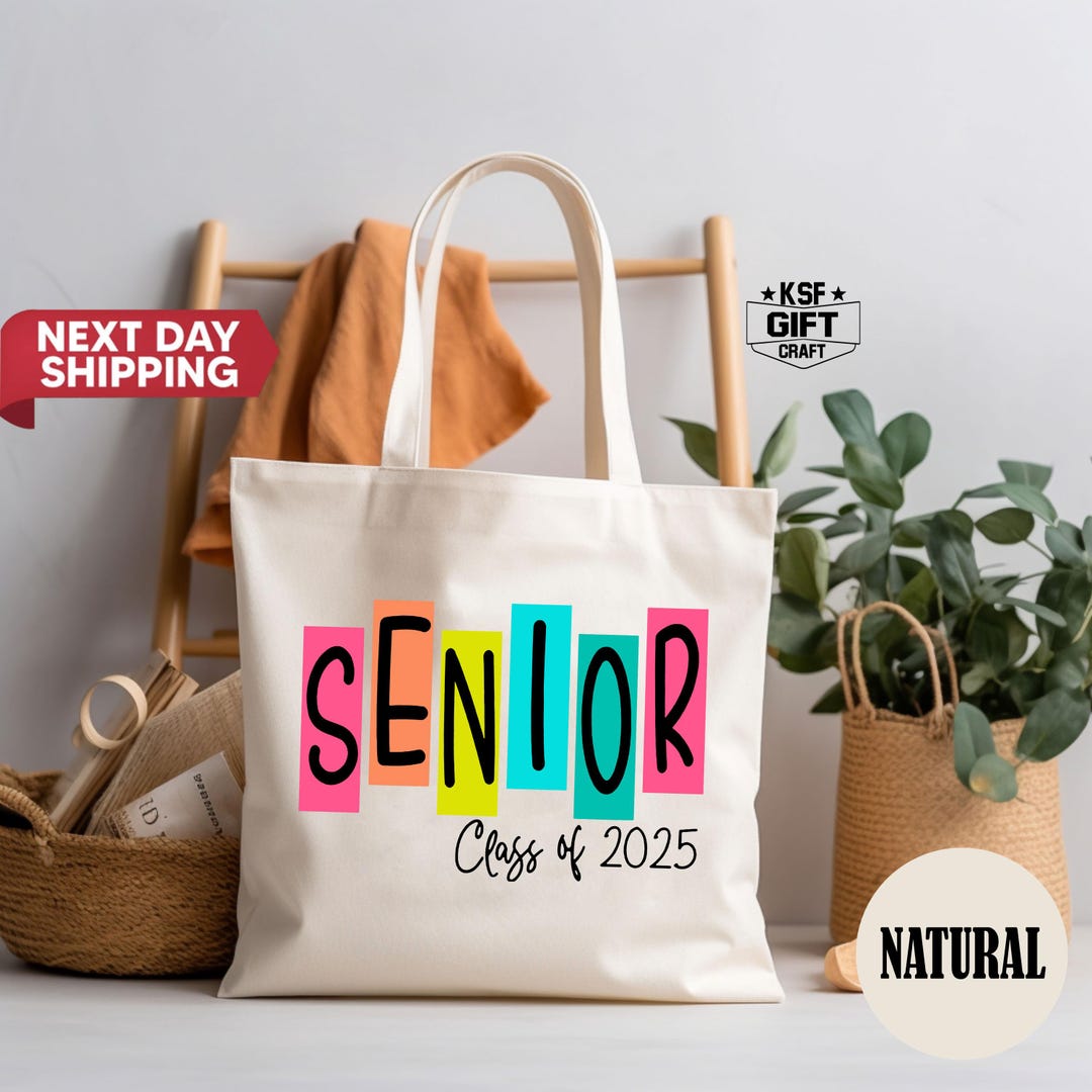 Senior Class of 2025 Tote Bag, Trendy Senior 2025 Bag, Back to School ...