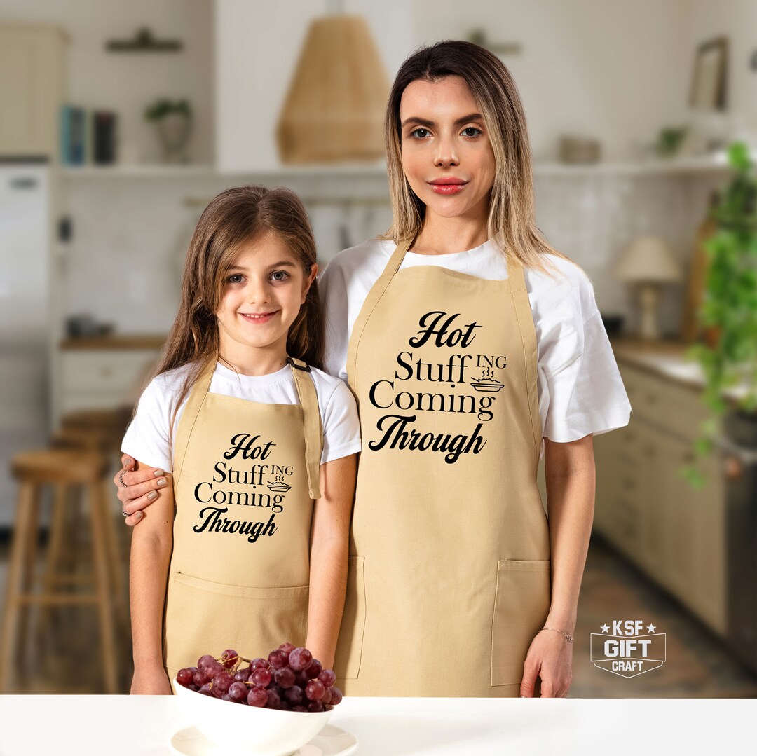 Hot Stuff Coming Through Apron, Funny Cooking Apron, Adult and Kids ...
