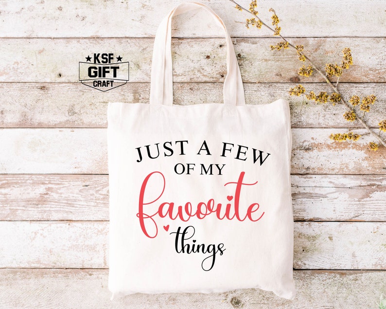 Favorite Things Tote Bag: Reusable Shopping Bag - Etsy