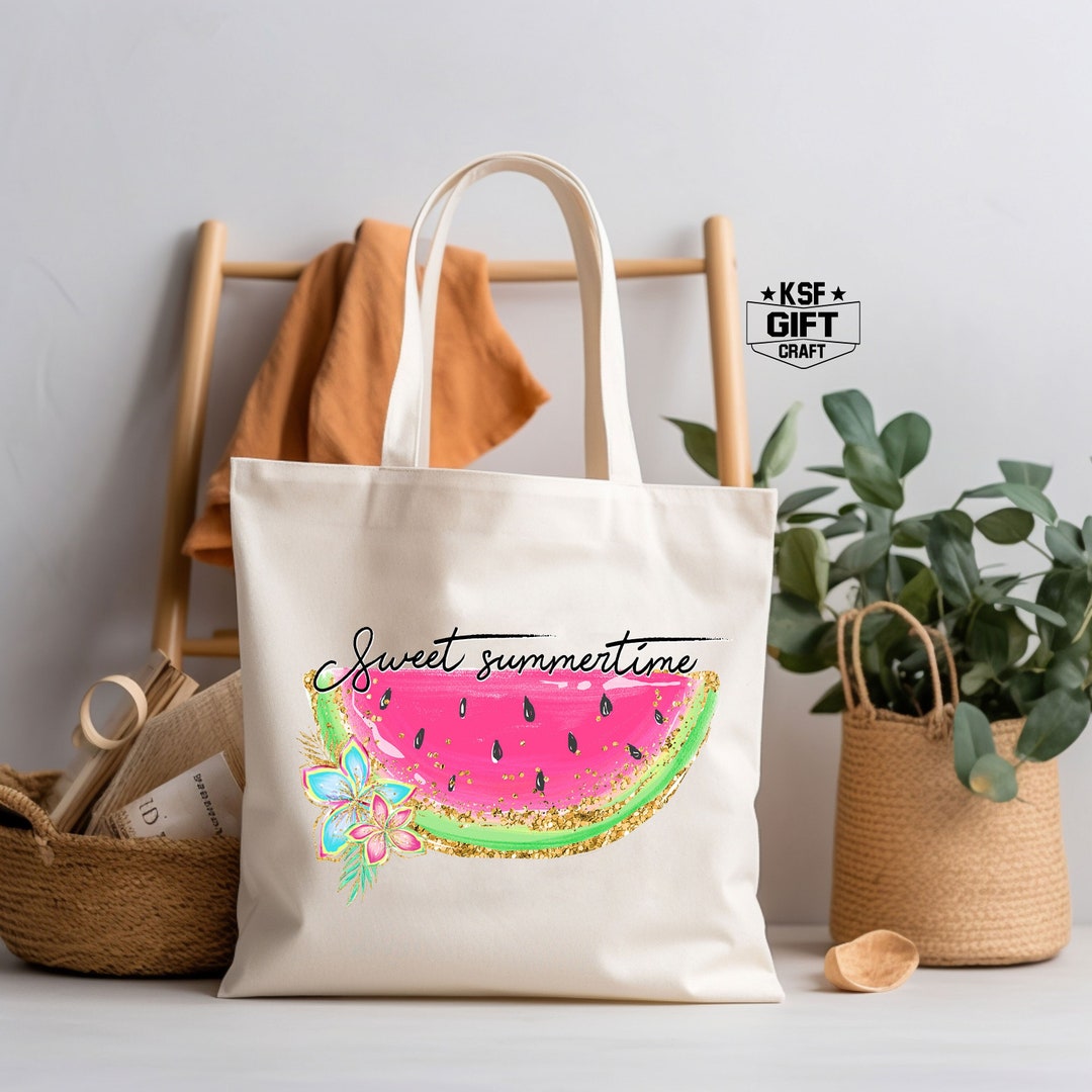 Sweet Summertime Tote Bag, Watermelon Totes, Summer Fruit Tote Bag ...