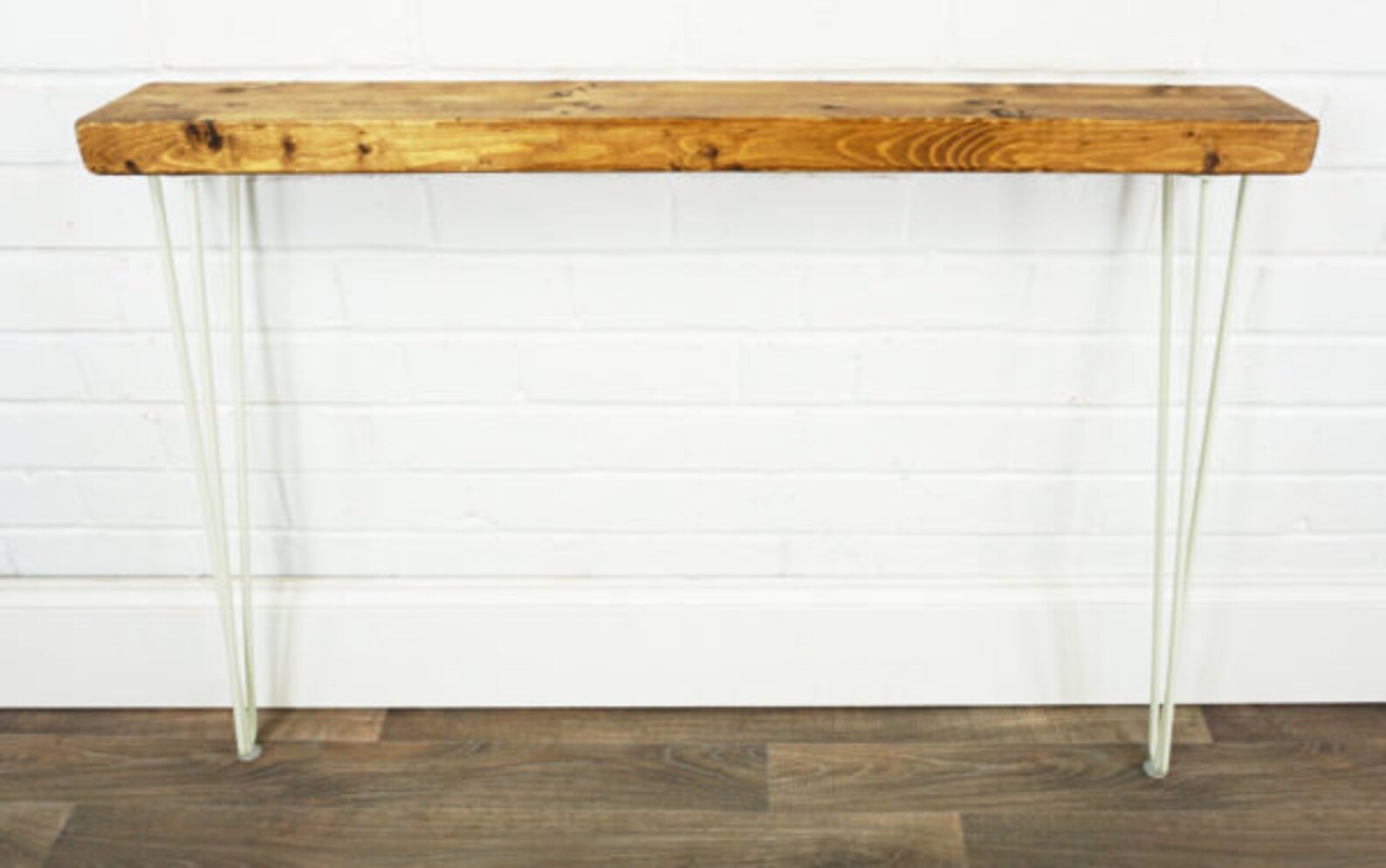Rustic Radiator Console Slimline Table With White Hair Pin - Etsy
