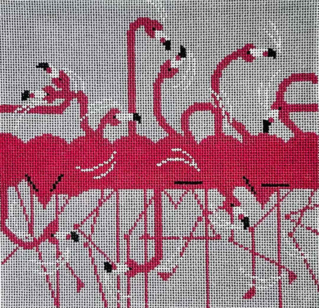 Flamingo Row, Charley Harper/the Meredith Collection - Etsy