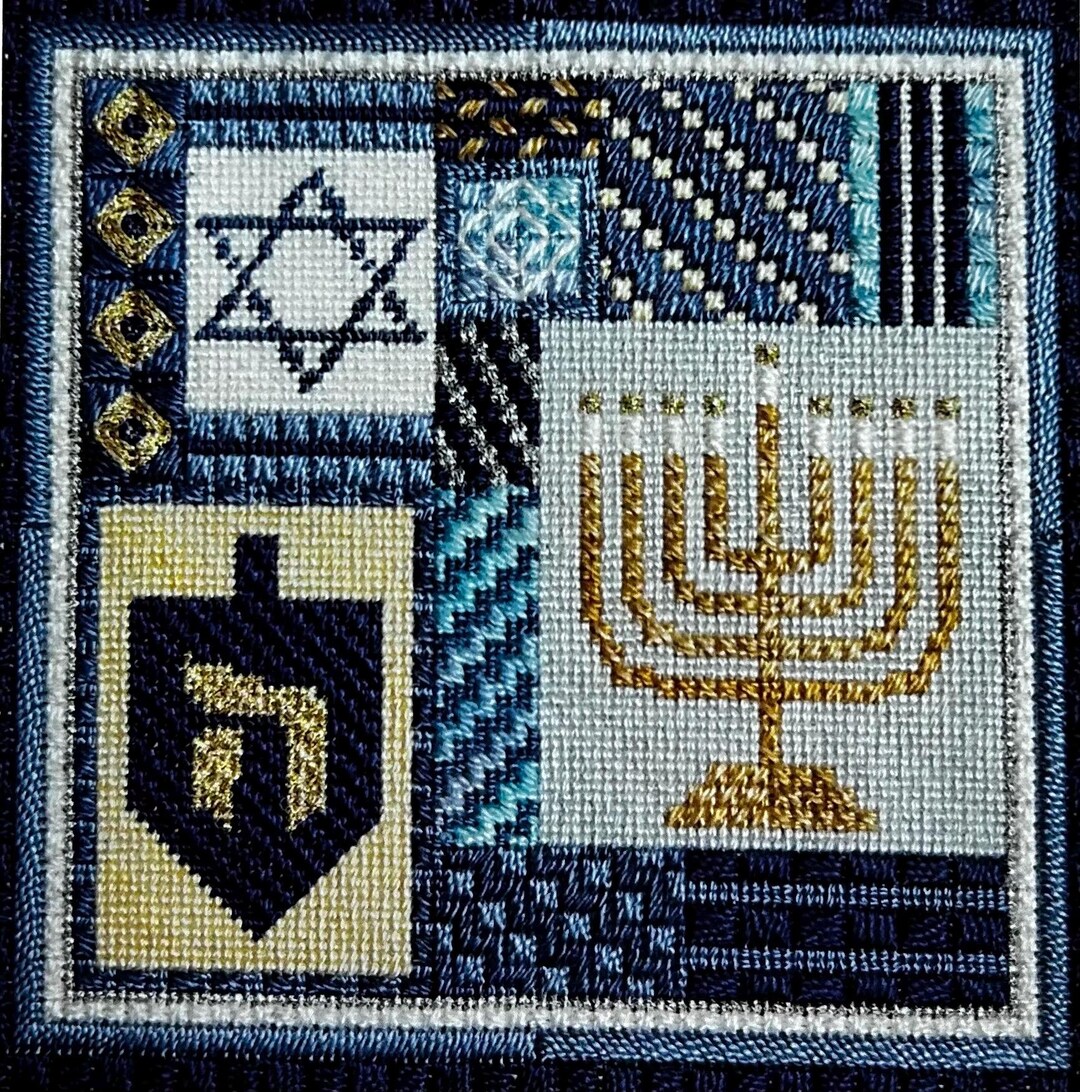 Holiday Delights - Hanukkah Counted Needlepoint Kit, Kathy Rees - Etsy