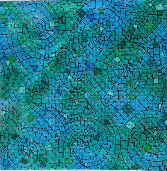 Blue Mosaic Barbara Fox - Etsy