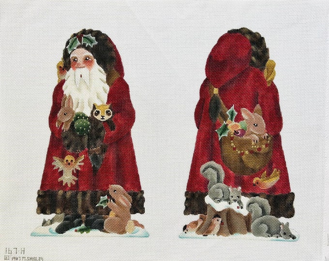 2-sided Santa W/ Woodland Animals Stand-up, Melissa Shirley Designs - Etsy