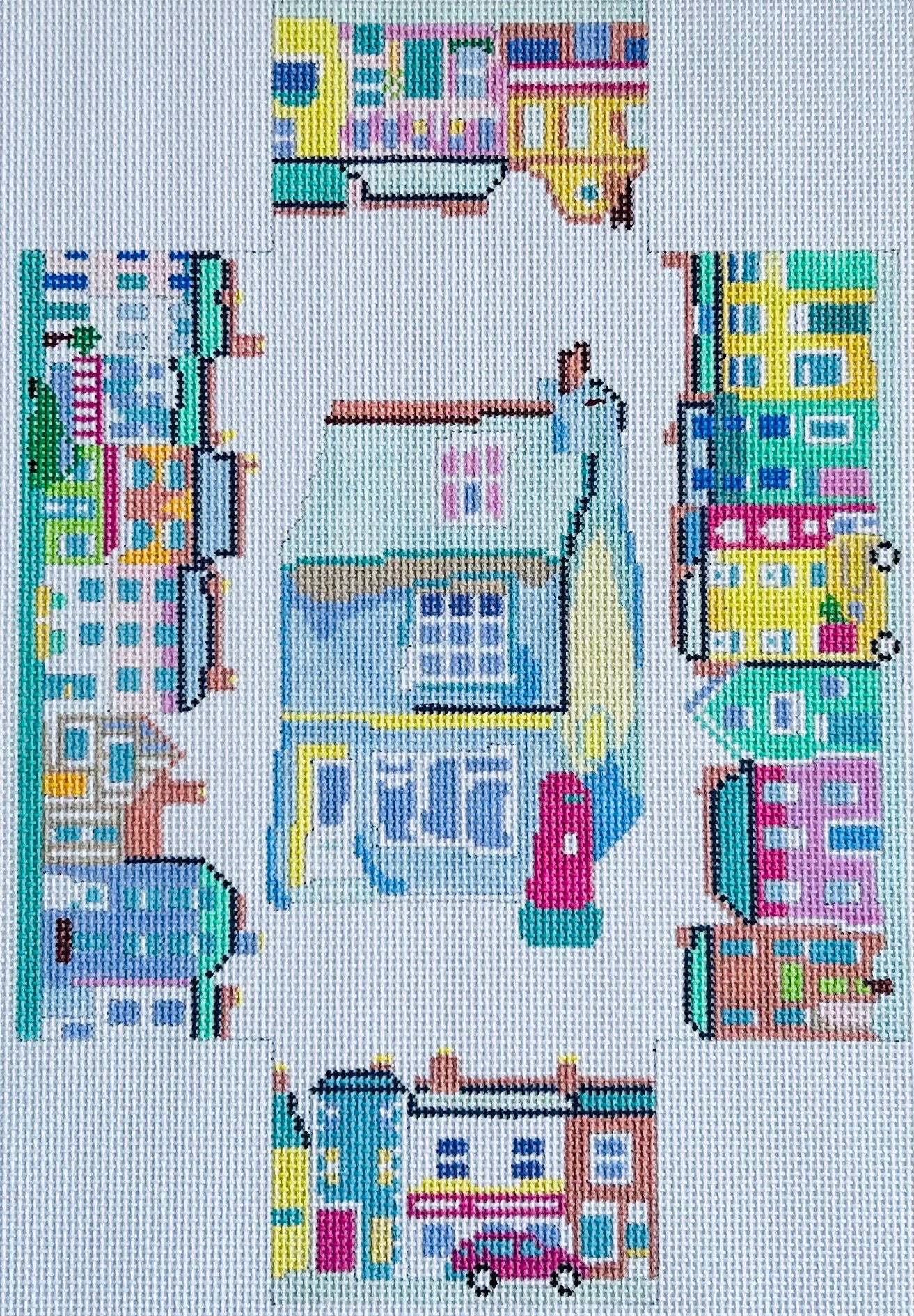 Street of Houses Brick Cover, Point of It All Designs - Etsy