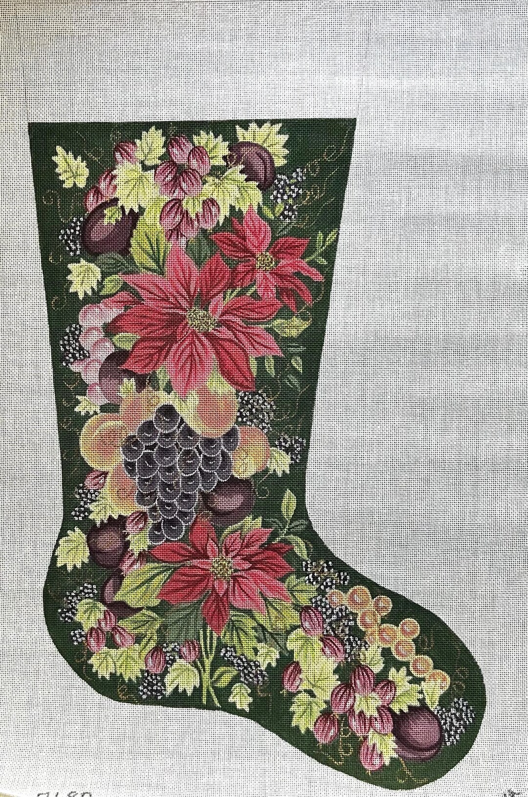 Floral and Fruit Christmas Stocking, Alexa Needlepoint Designs - Etsy