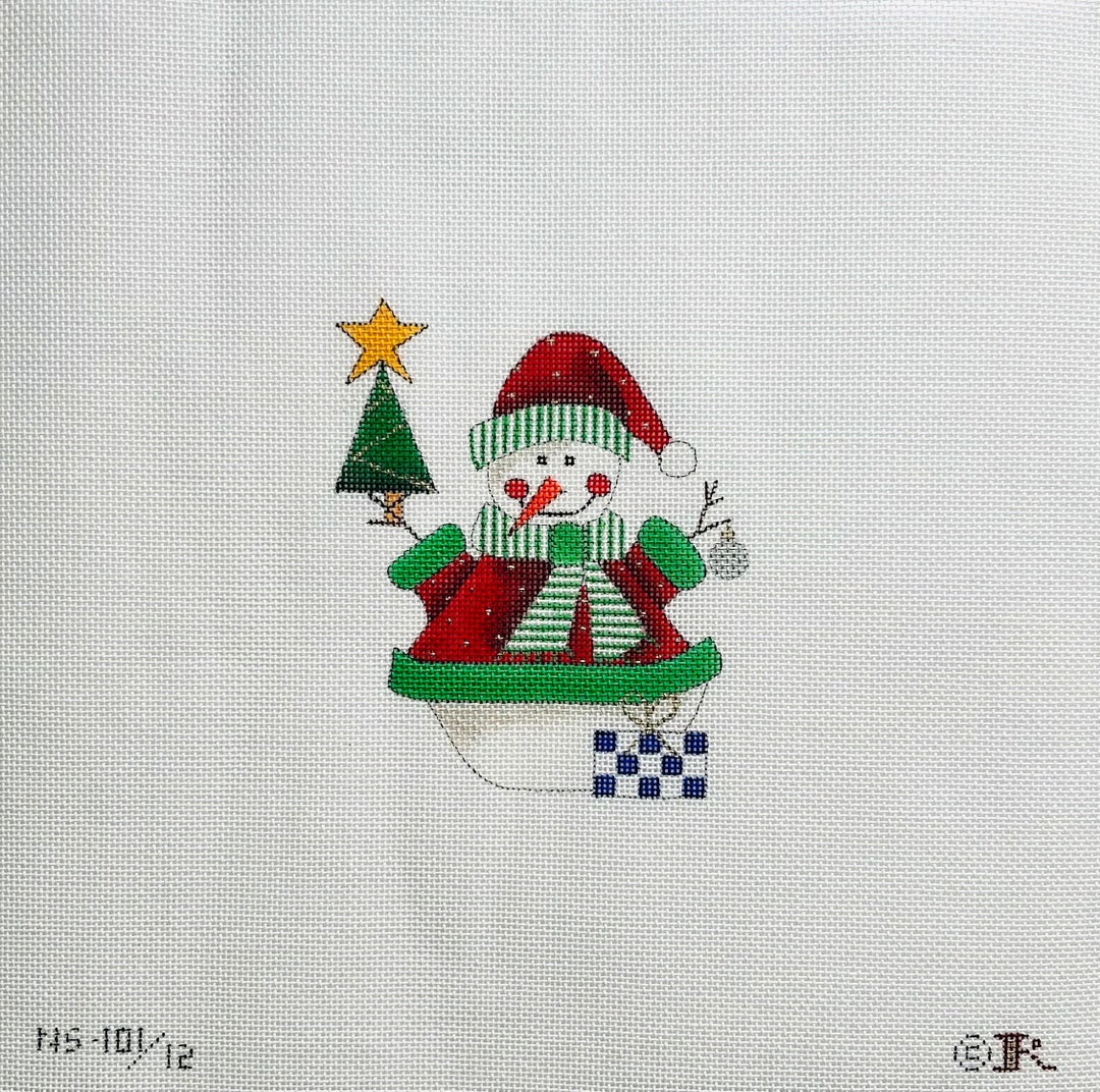 Snowman With Tree, Renaissance Designs - Etsy