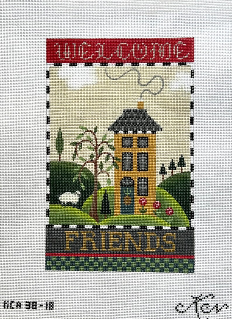 Welcome Friends Country Home Sampler Kelly Clark Needlepoint - Etsy