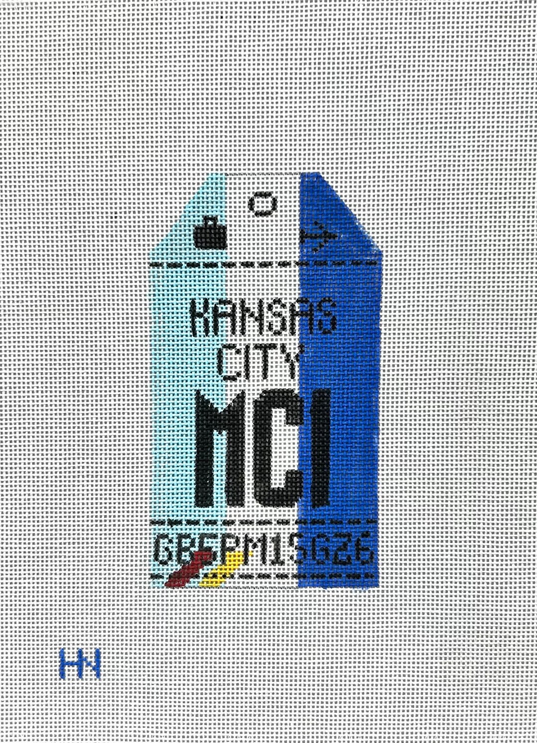 Kansas City Retro Travel Tag, Hedgehog Needlepoint - Etsy