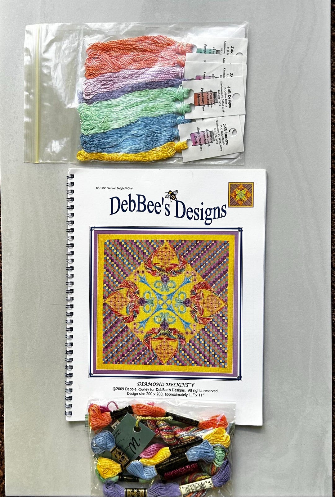 Diamond Delight V-simply Sunshine Counted Needlepoint W/ Threads, Debbee's Designs - Etsy