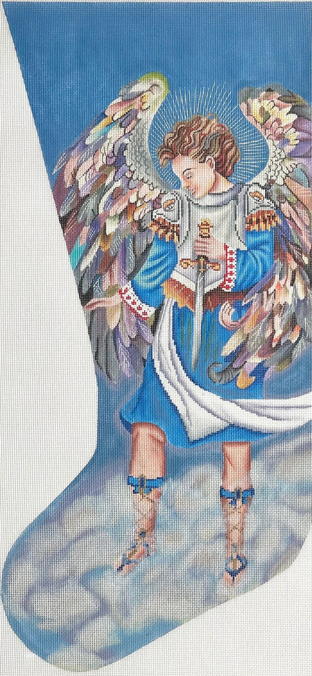 Archangel Michael Stocking, Julia's Needleworks - Etsy