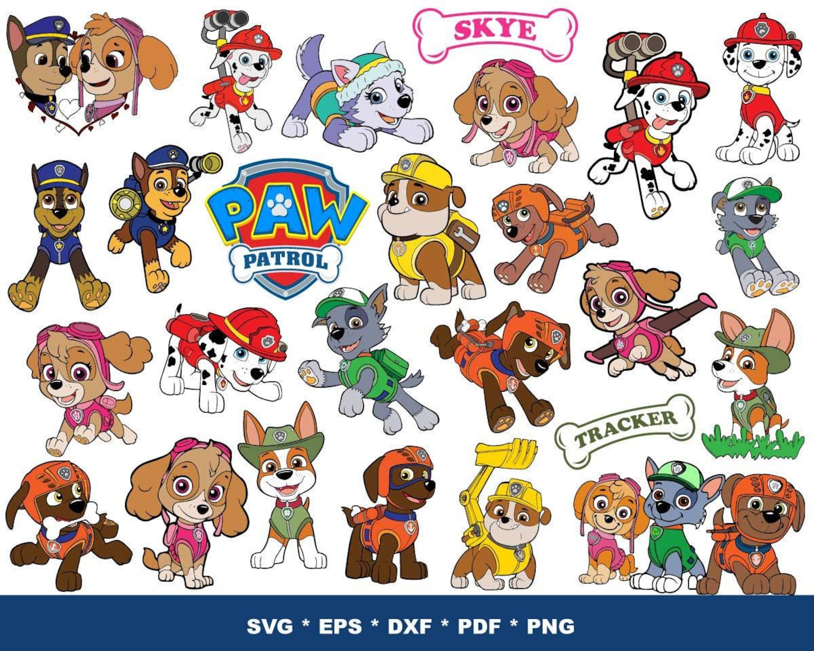 Más de 1000 Paw Patrol Svg Bundle 1.0 Silueta de patrulla | Etsy