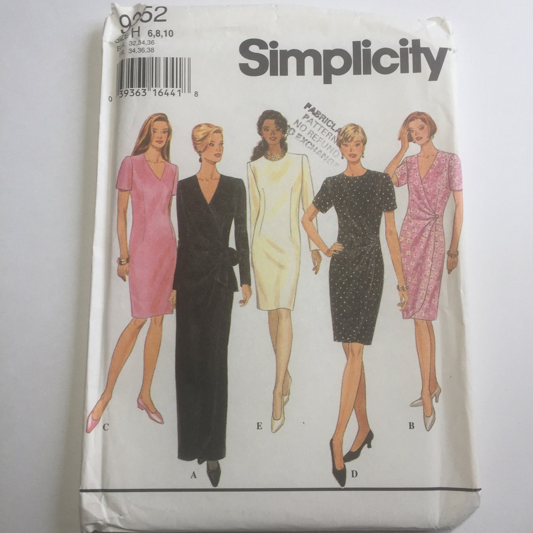 Misses' Semi-fitted Dress Sewing Pattern Size 6-8-10 UNCUT Simplicity ...