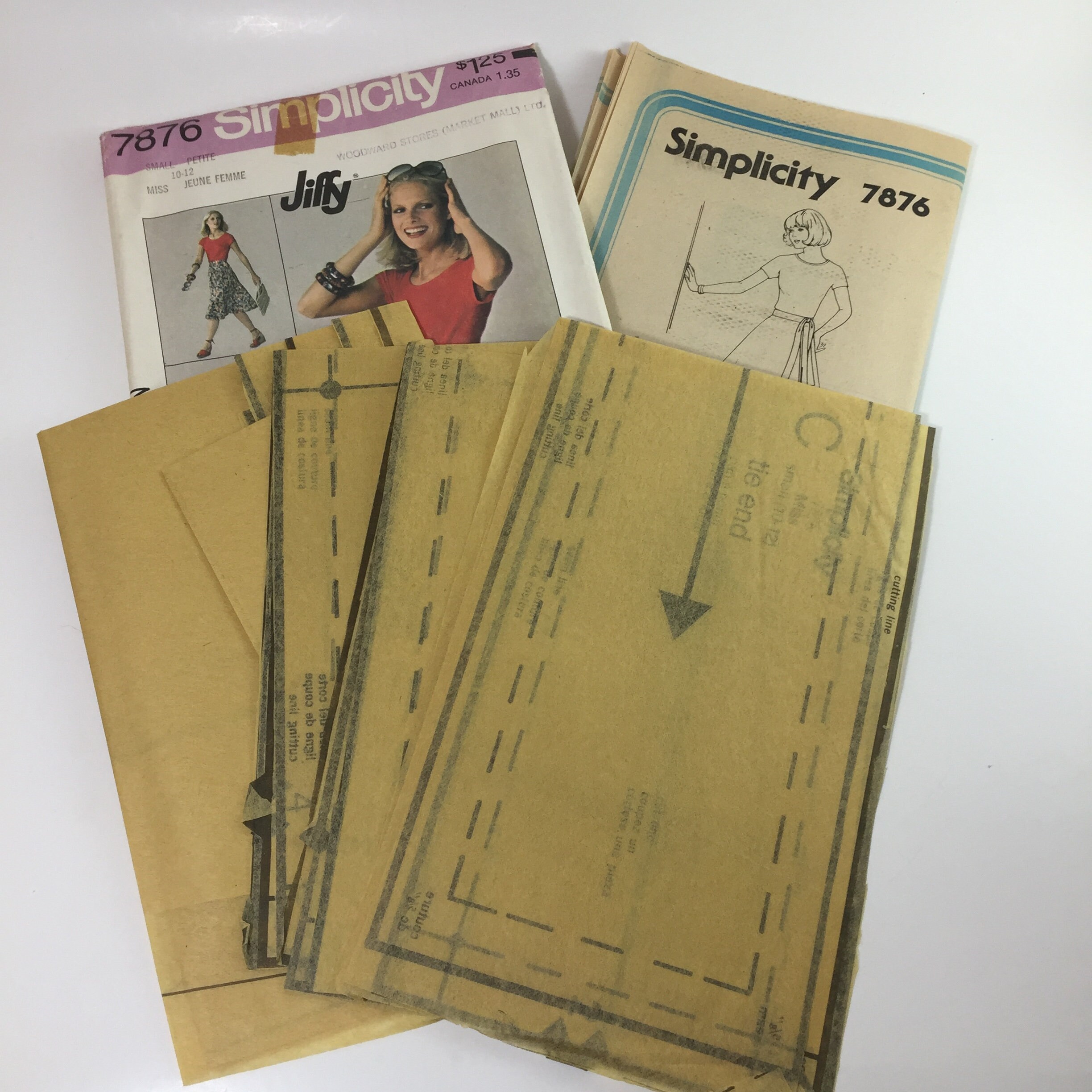 Misses' Vintage 1977 Front Wrap Skirt Sewing Pattern Size Small 10-12 ...