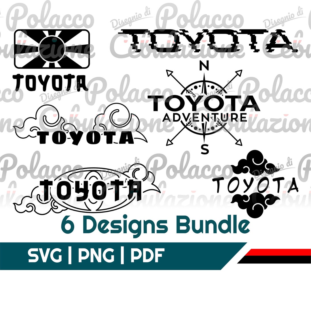 TOYOTA Bundle 2. Digital Vector. Instant Download. 6 Pcs. - Etsy
