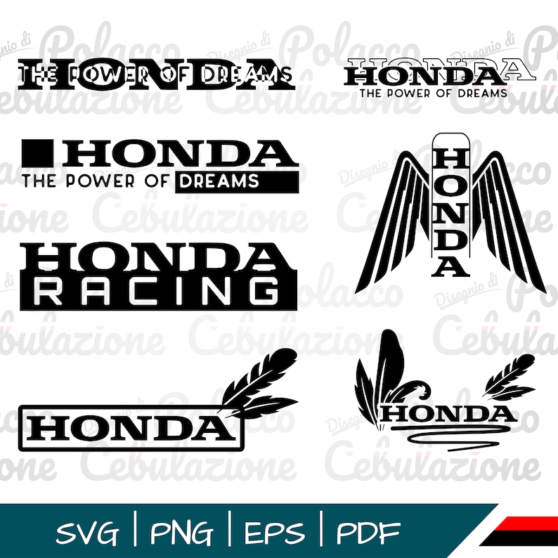 Honda Logo Decal Svg Vector Sticker Tshirt File. Bundle. Instant ...