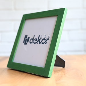 Green Wood Photo Frame-picture Frame Green Painted Wood-handmade Wood ...