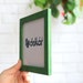 Green Wood Photo Frame-picture Frame Green Painted Wood-handmade Wood ...