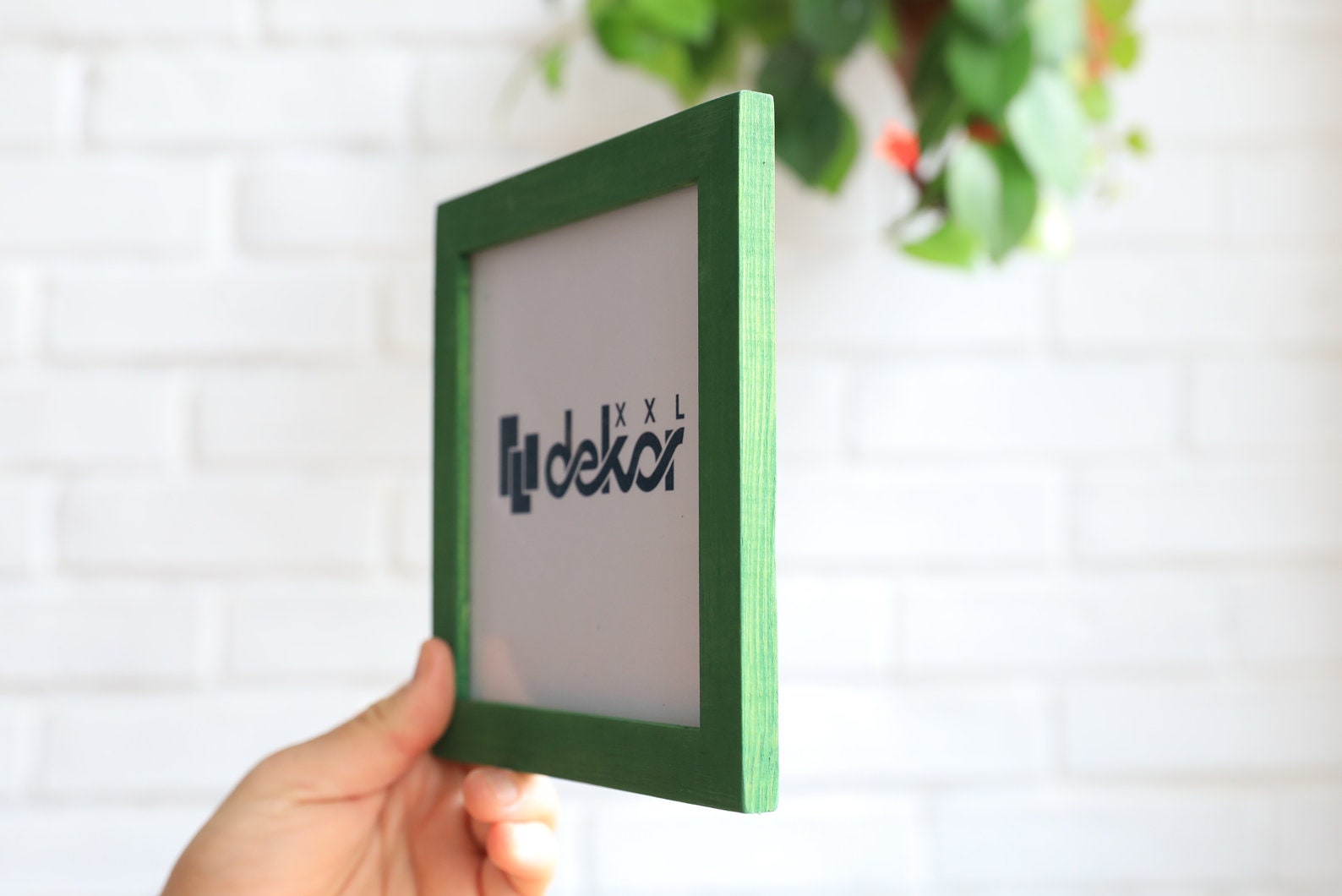 Green Wood Photo Frame-picture Frame Green Painted Wood-handmade Wood ...