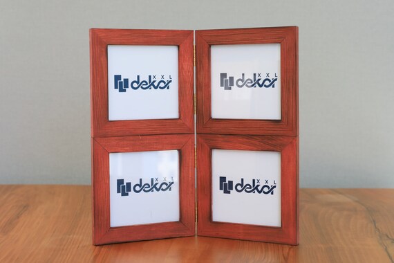 Wooden Hinged Multiple Photo Frame Four Opening Picture | Etsy