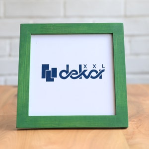 Green Wood Photo Frame-picture Frame Green Painted Wood-handmade Wood ...