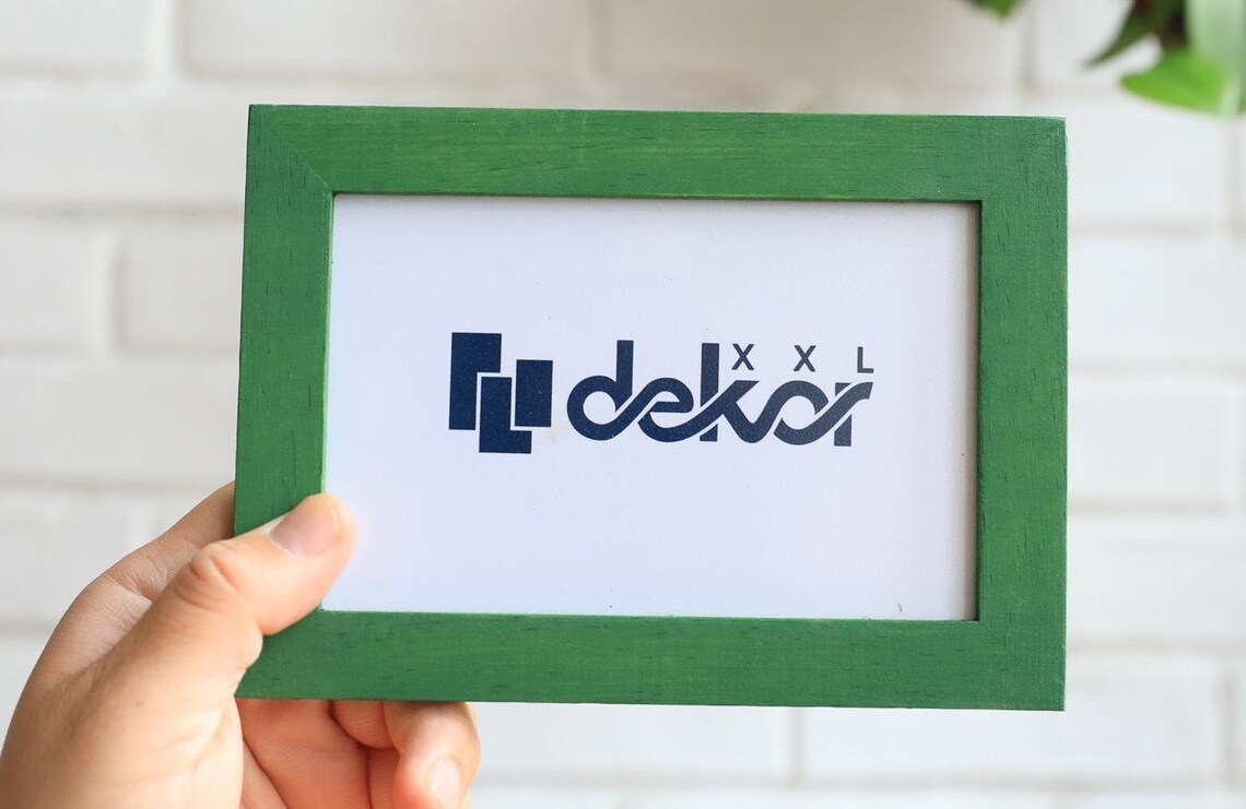 Green Wood Photo Frame-picture Frame Green Painted | Etsy