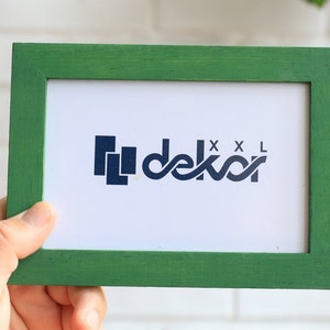 Green Wood Photo Frame-picture Frame Green Painted Wood-handmade Wood ...