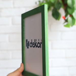 Green Wood Photo Frame-picture Frame Green Painted Wood-handmade Wood ...