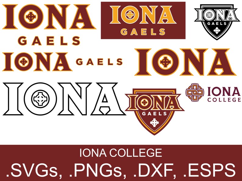 Iona College Svgs Pngs Dxfs Espss Logo Pack Bundle - Etsy