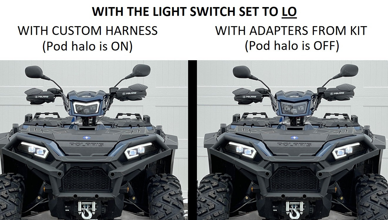 Polaris Sportsman LED Light Kit Custom Harness 450 570 850 1000 W ...