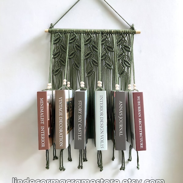 Macrame Book Shelf - Etsy